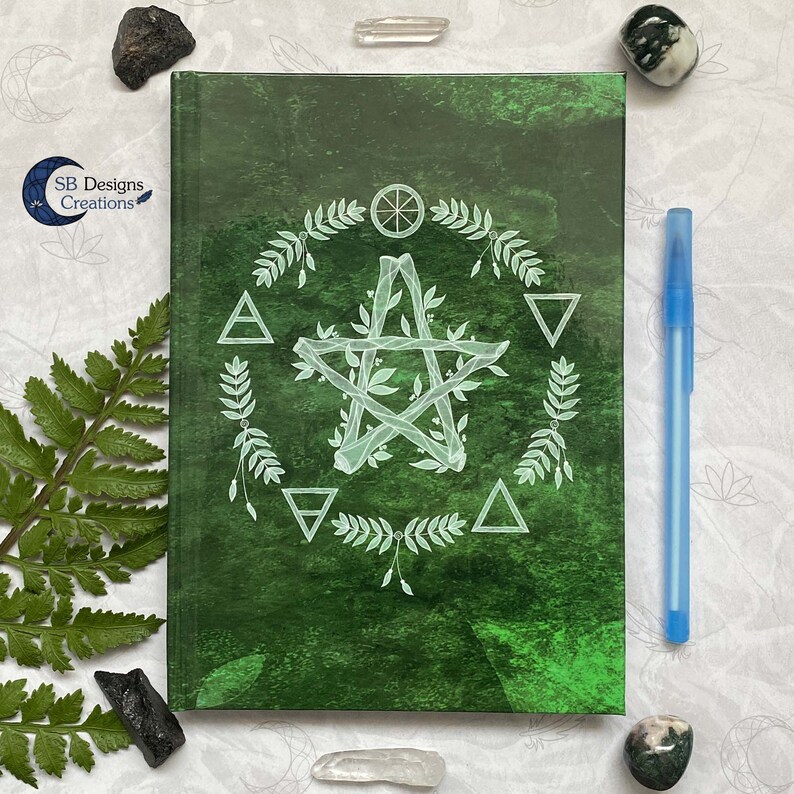 Hard Cover Notebook A5 | Pentagram Journal | Blank or Lined Notebook ...