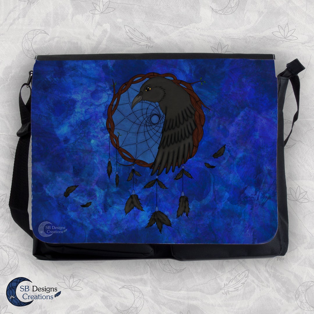 Raven Dream Catcher Bag, Raven Animal Spirit, Fantasy Illustration ...