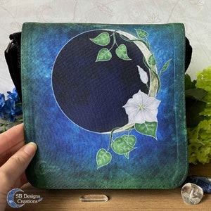 New Moon Shoulder Bag, Moonflowers Moon Magic, Moon Child Bag, Witch ...