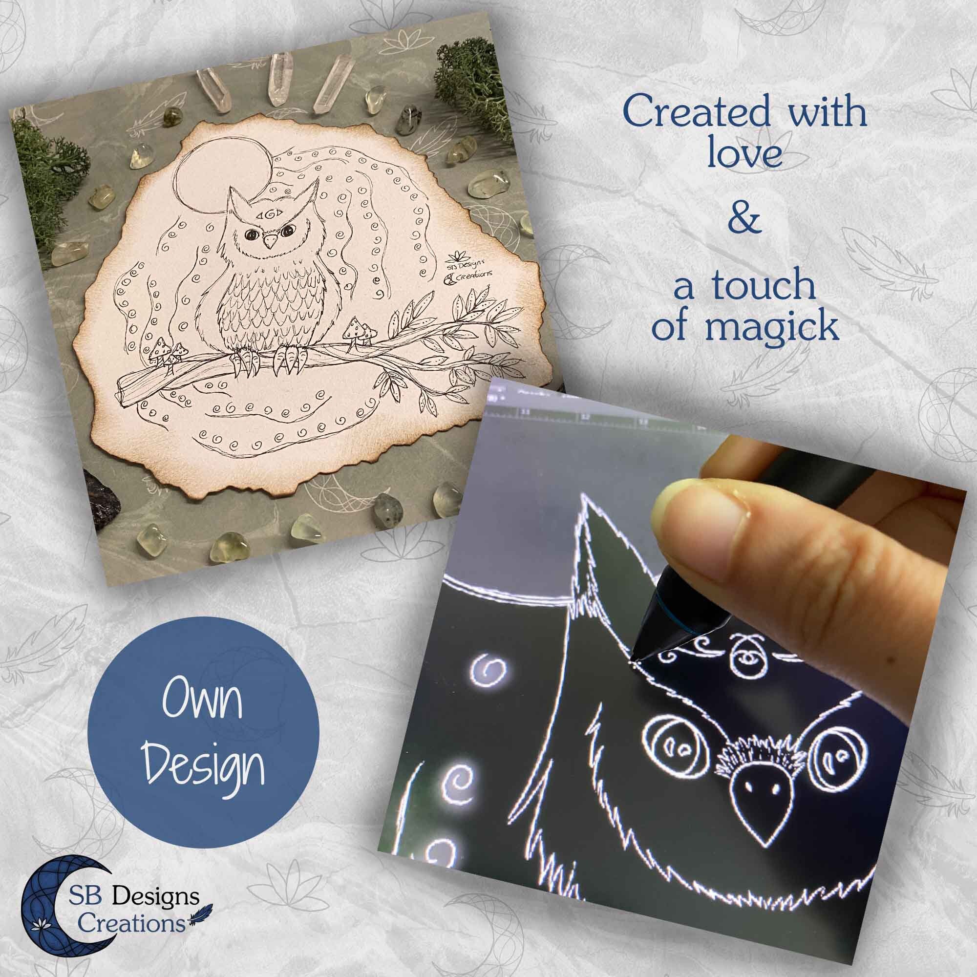 Owl Spirit Animal Shoulder Bag Pagan Art Owl Messenger Bag | Etsy