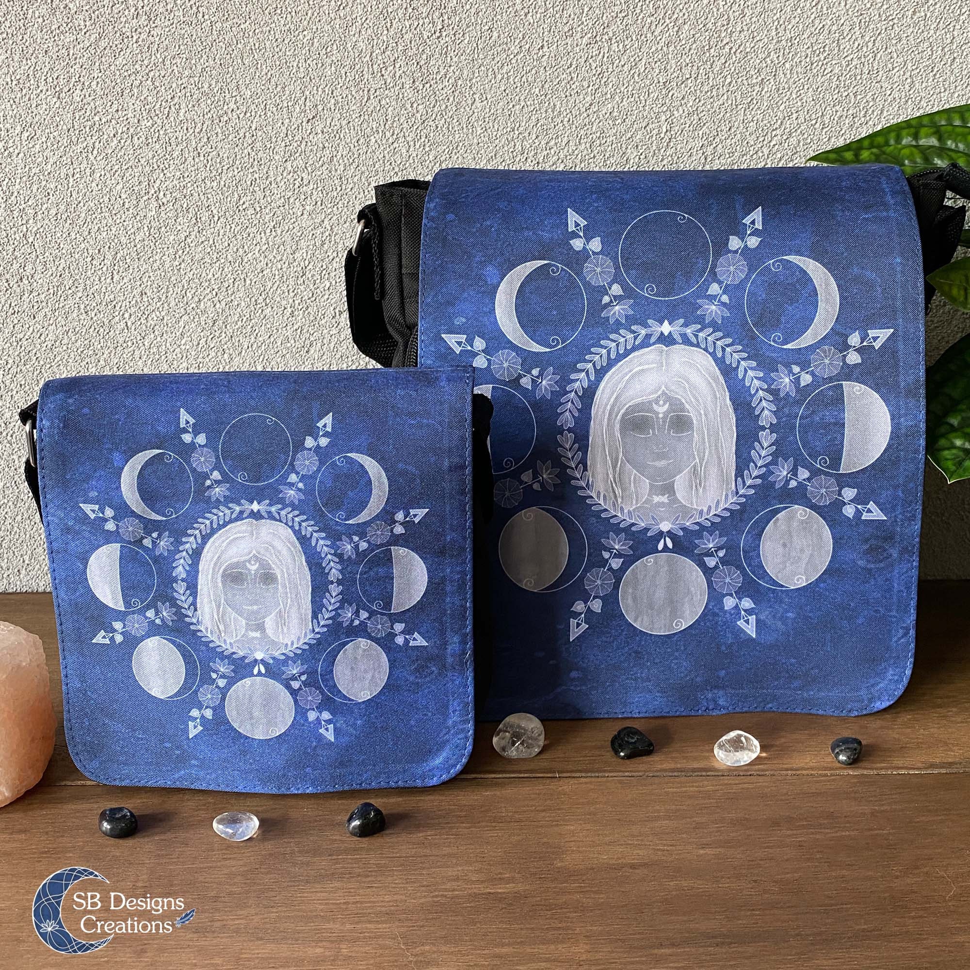 Moon Goddess Shoulder Bag Moon Phases Art Bag Moonwitch | Etsy