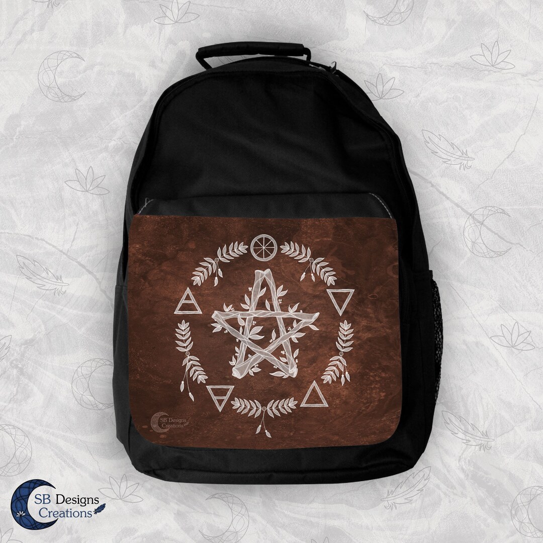 Pentagram Elemental Magic Backpack, Witch Bag, Elements Witchy Vibes ...