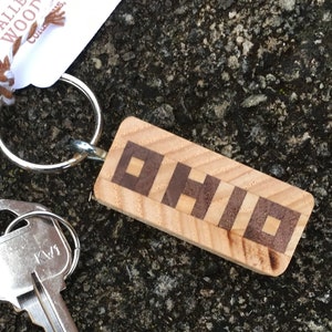 OHIO Keychain – Inlay W/wrap - Ohio Thank You Gift - Key Chain - Ohio ...