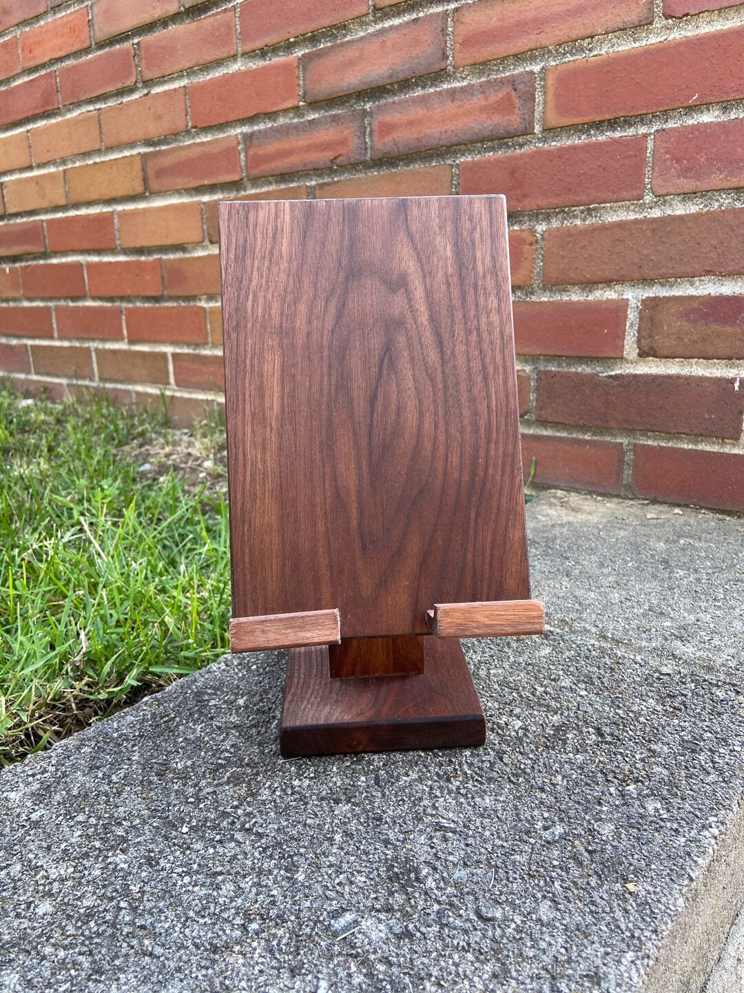 Tablet Stand - Adjustable - Walnut - Handmade - Natural Wood - Holder ...