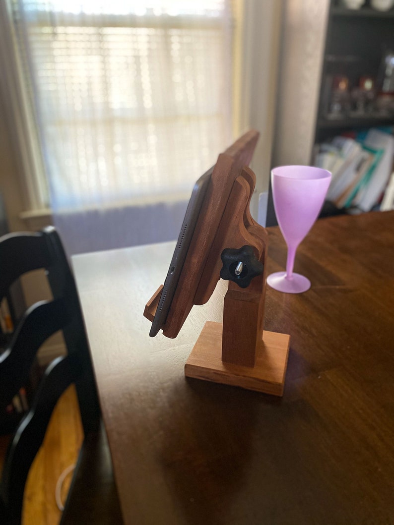 Adjustable Wood Tablet Stand Handmade From Fallen Cherry Wood - Etsy