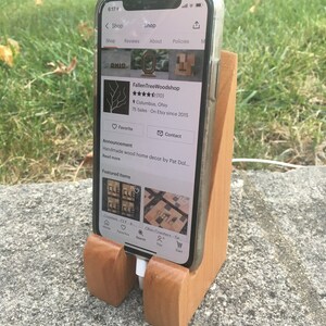 Ohio - Phone Stand - With Cord Access - Athens - Wood Phone Stand ...