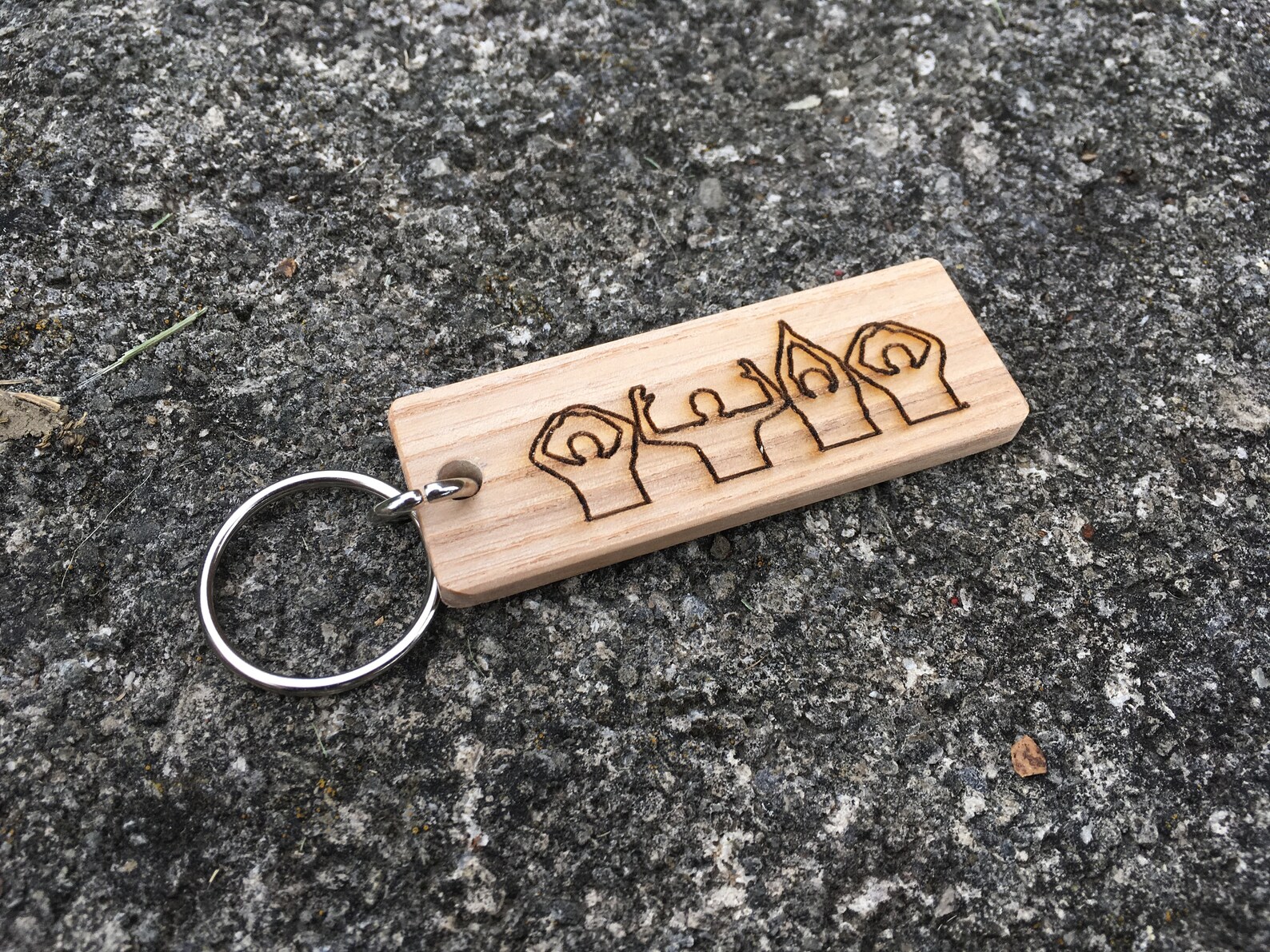 OHIO OSU Keychain Buckeye Key Chain Wood Key Chain | Etsy