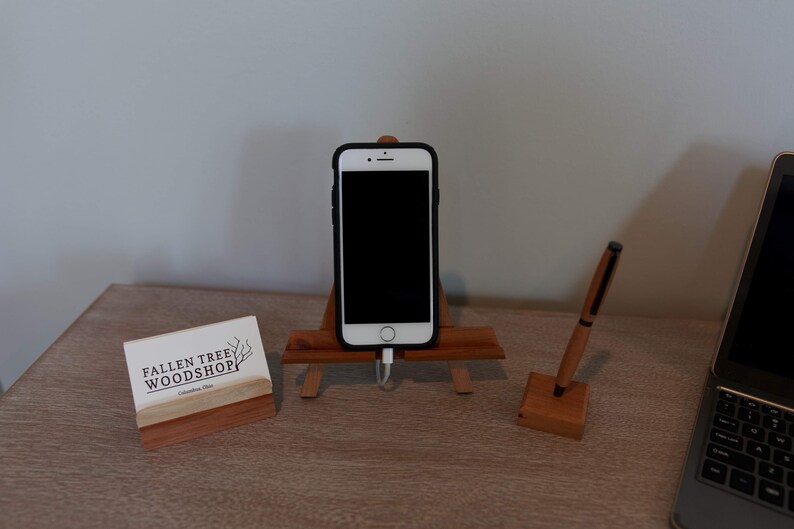 Business Card Holder Wood Employee Gift New Job First - Etsy