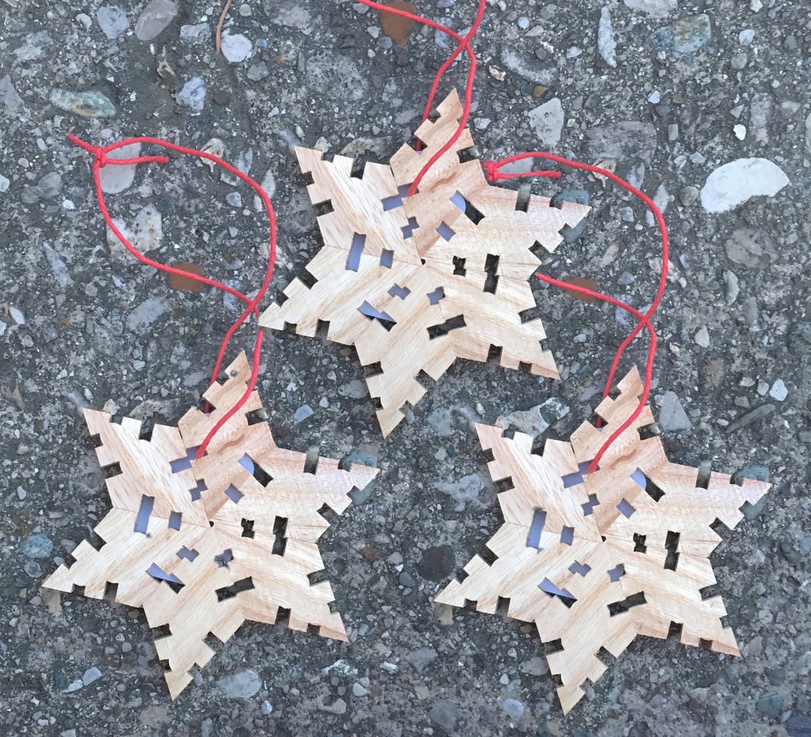 Snowflake Wood Ornament Ash Christmas Ornament Company - Etsy