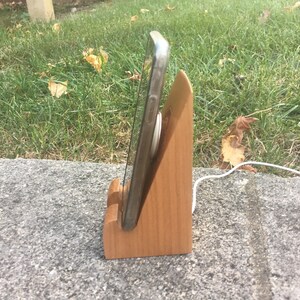 Ohio - Phone Stand - With Cord Access - Athens - Wood Phone Stand ...