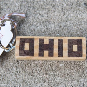 OHIO Keychain – Inlay W/wrap - Ohio Thank You Gift - Key Chain - Ohio ...