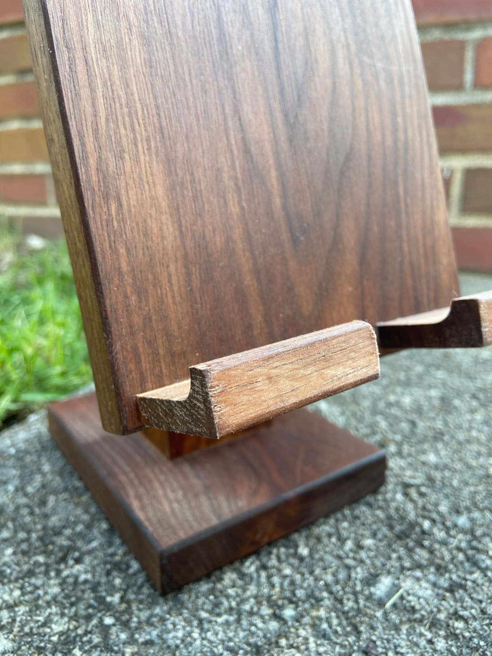 Tablet Stand Adjustable Walnut Handmade Natural Wood - Etsy