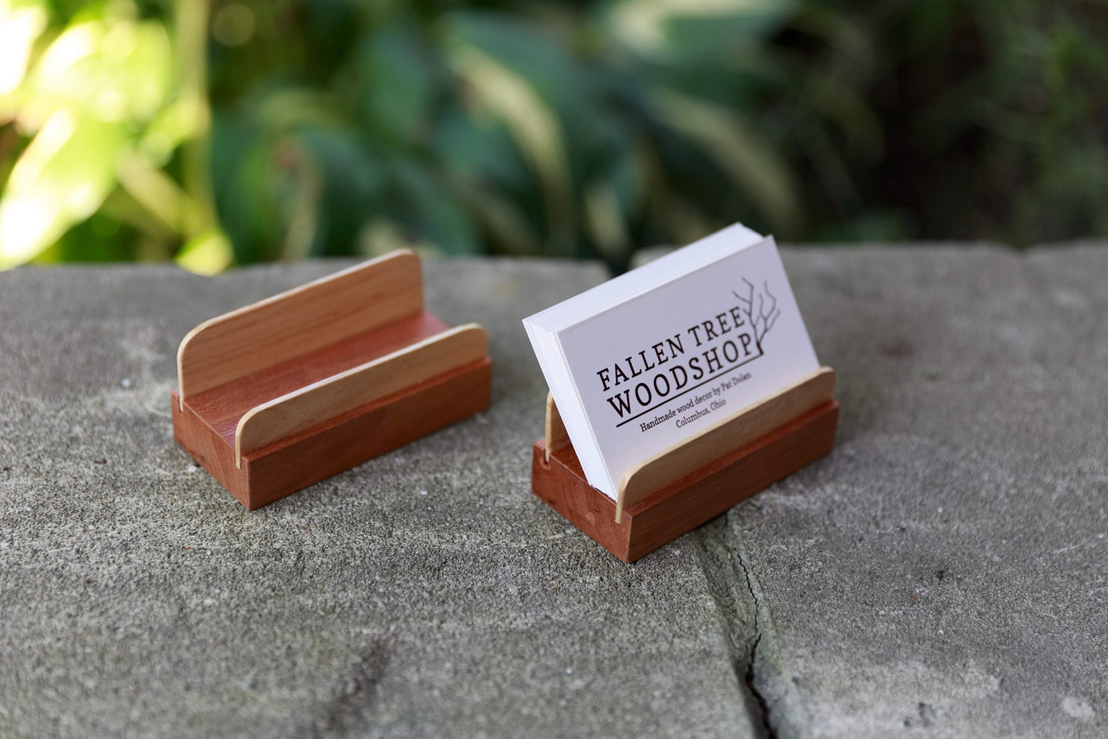 Business Card Holder Wood Employee Gift New Job First - Etsy