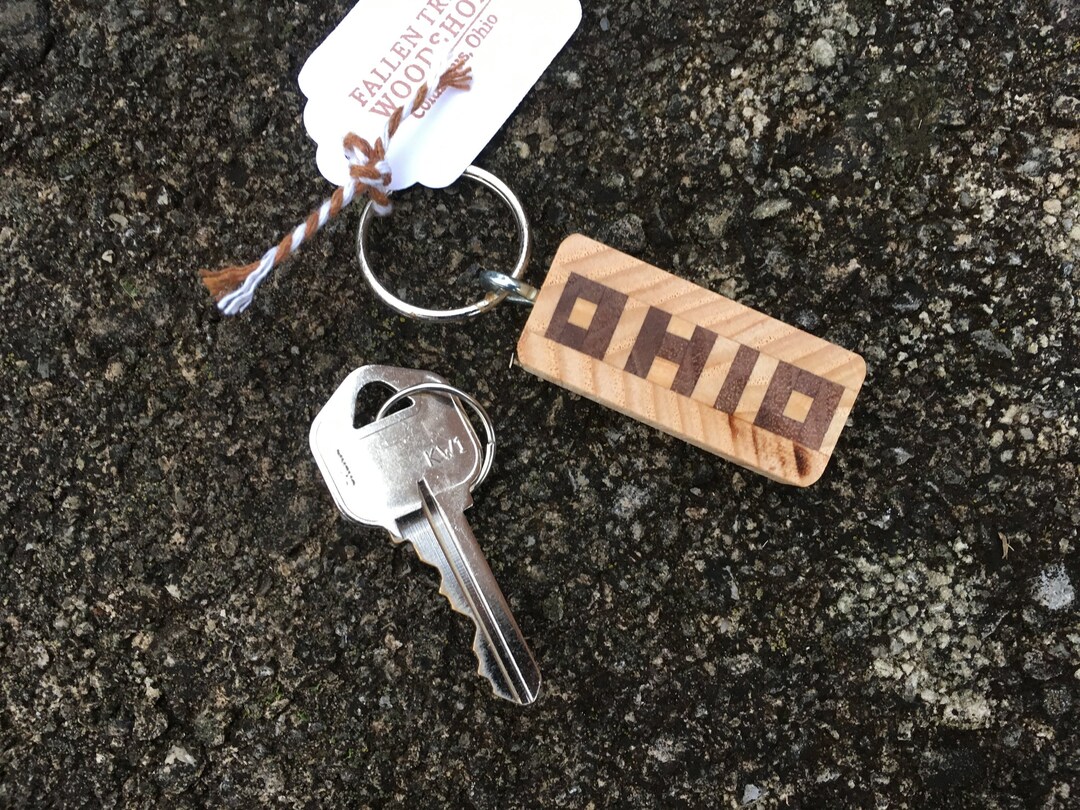 OHIO Keychain – Inlay W/wrap - Ohio Thank You Gift - Key Chain - Ohio ...