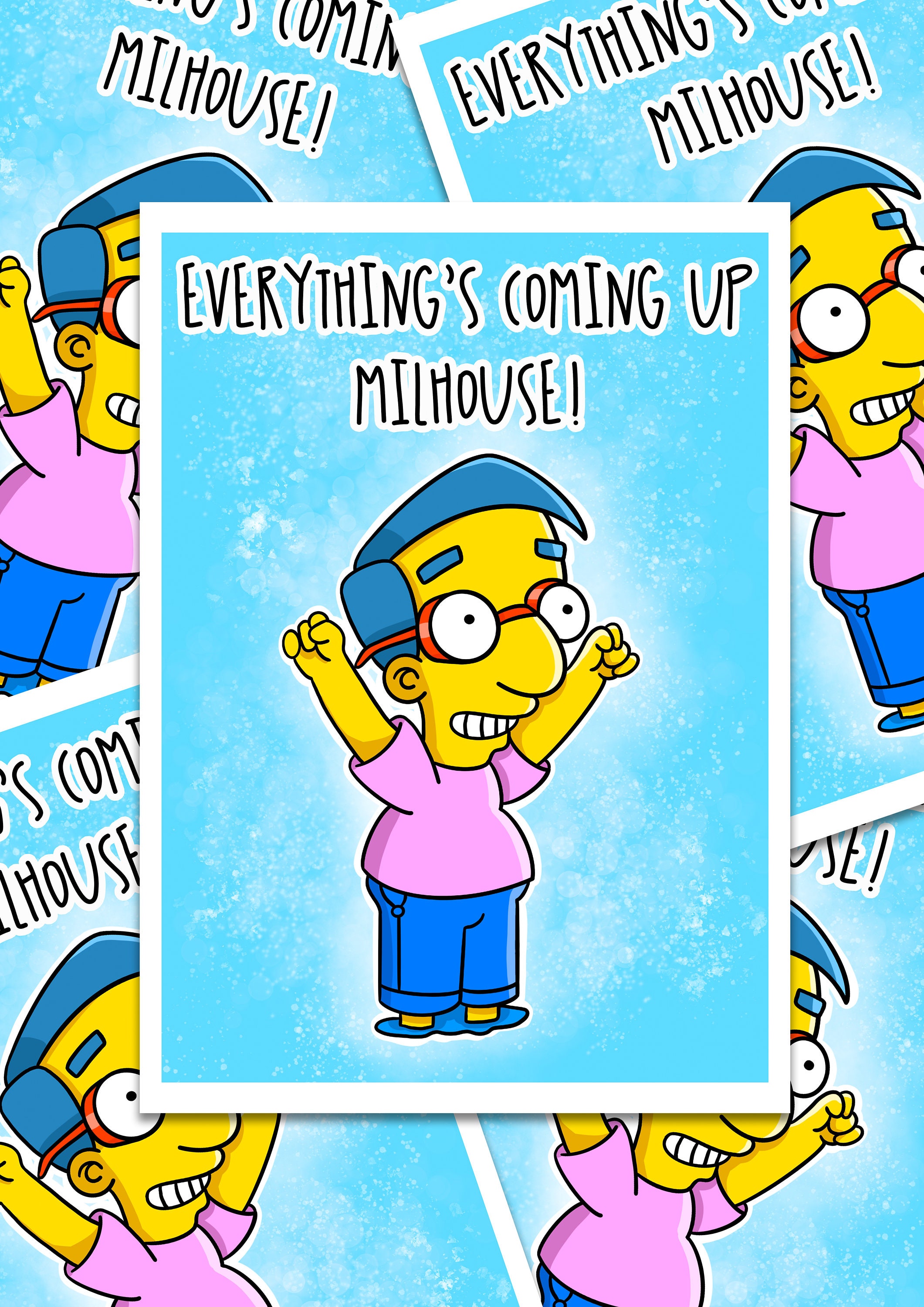 Everythings Coming Up Milhouse 5 X 7 Greeting Card Etsy New Zealand