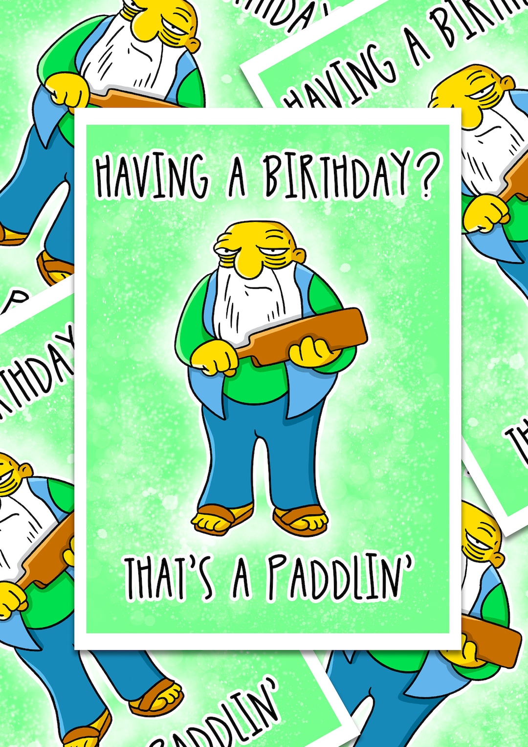 The Simpsons: Jasper. That's a Paddlin. 5 X 7 Greeting - Etsy
