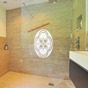 Decorative Oval Static Cling Window Decal 15" X 23" - White W/clear ...