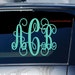 Custom Monogram Car Window Decal - Script Vine Font - Personalized ...