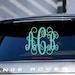Custom Monogram Car Window Decal - Script Vine Font - Personalized ...