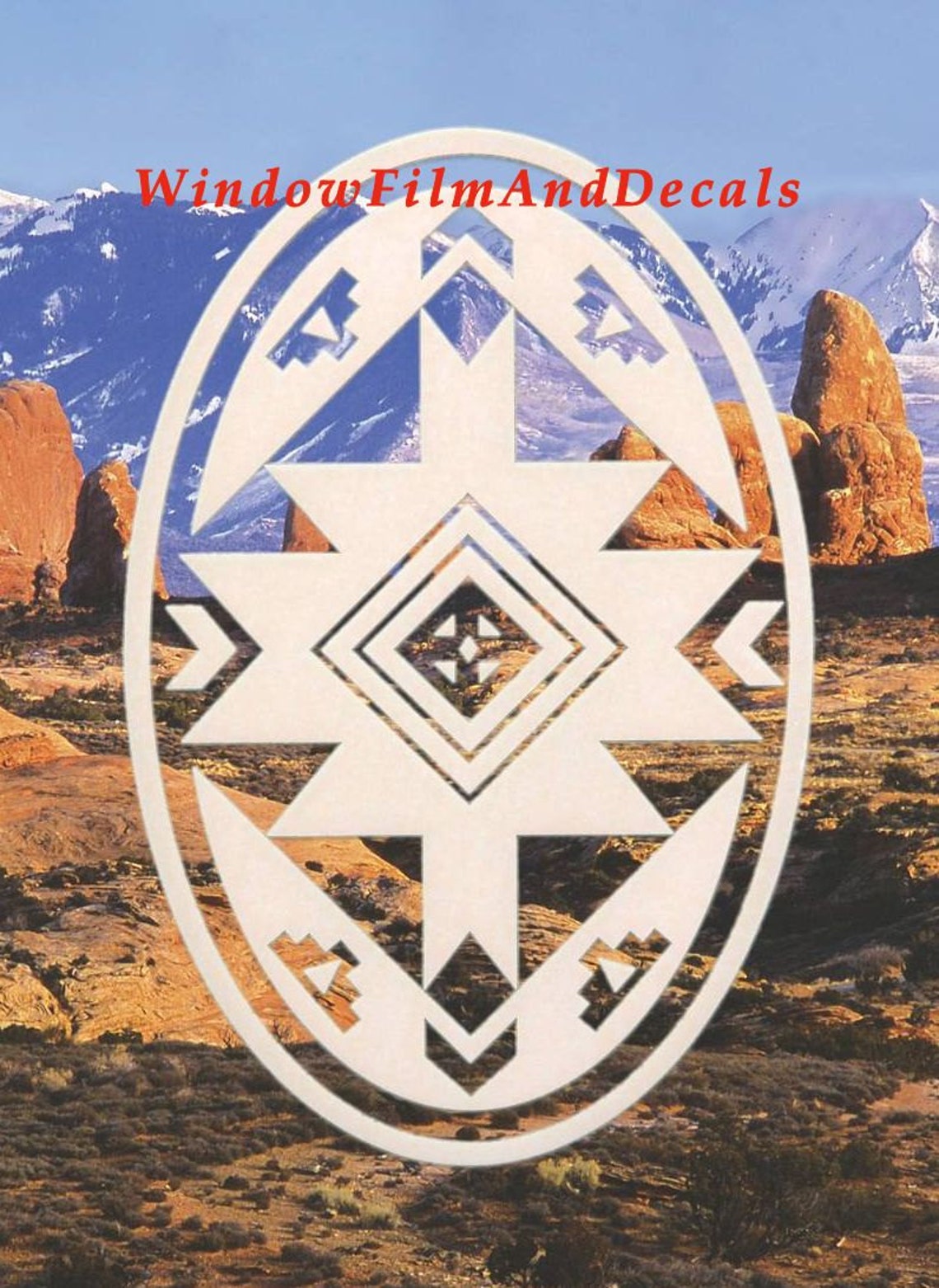 Native Oval Static Cling Window Decal 10.5 X 16 - Etsy