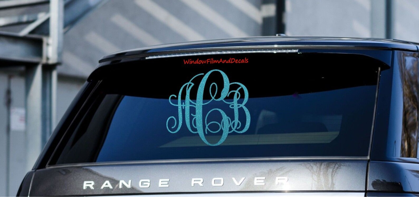 Glittery Custom Monogram Car Window Decal Vine Personalized - Etsy