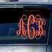 Glittery Custom Monogram Car Window Decal Script Vine Personalized ...