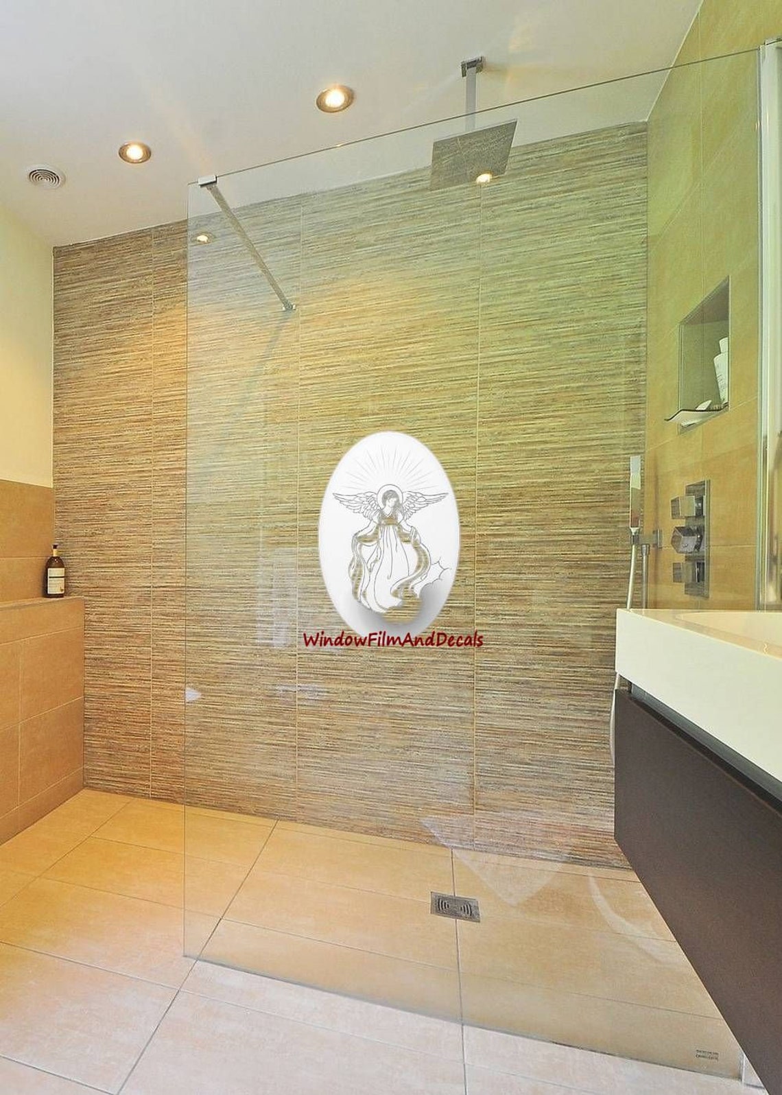 Angel Oval Static Cling Window Decal 10.5 X 16 - Etsy