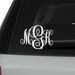 Custom Monogram Car Window Decal - Vine Font - Personalized Initials ...