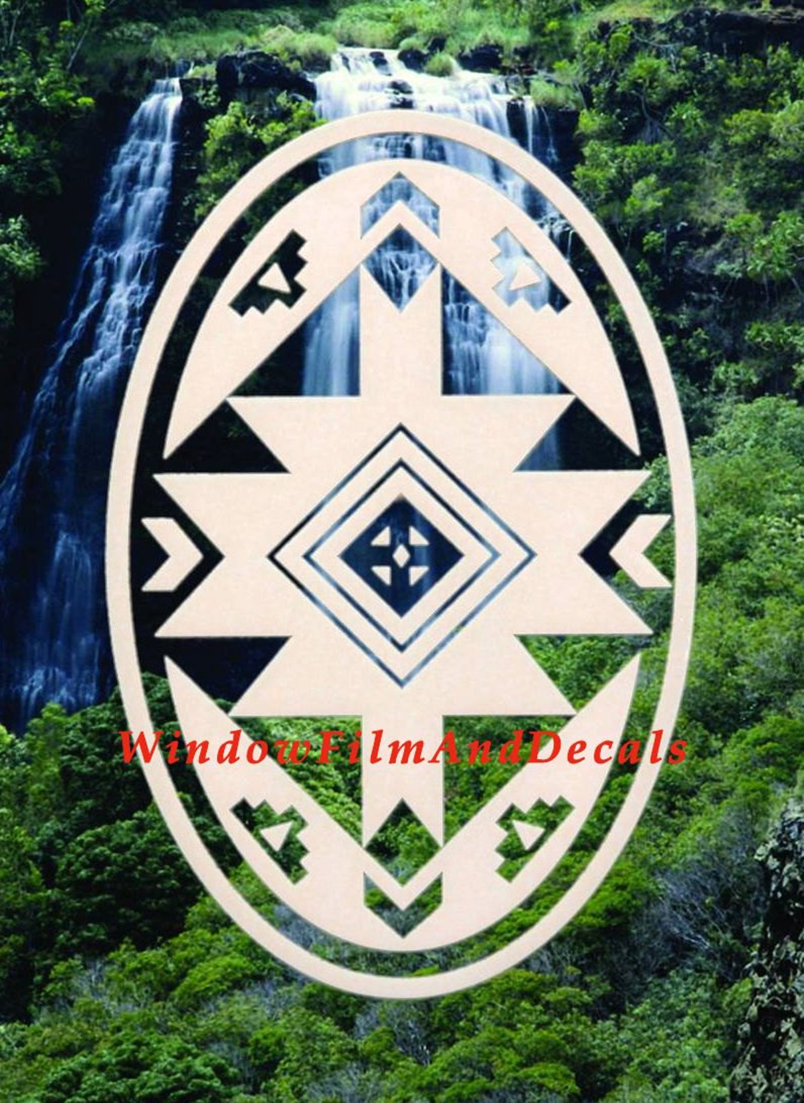 Native Oval Static Cling Window Decal 10.5" X 16" - White W/clear ...