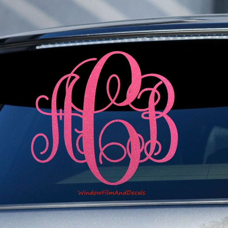 Monogram Car Decal - Etsy