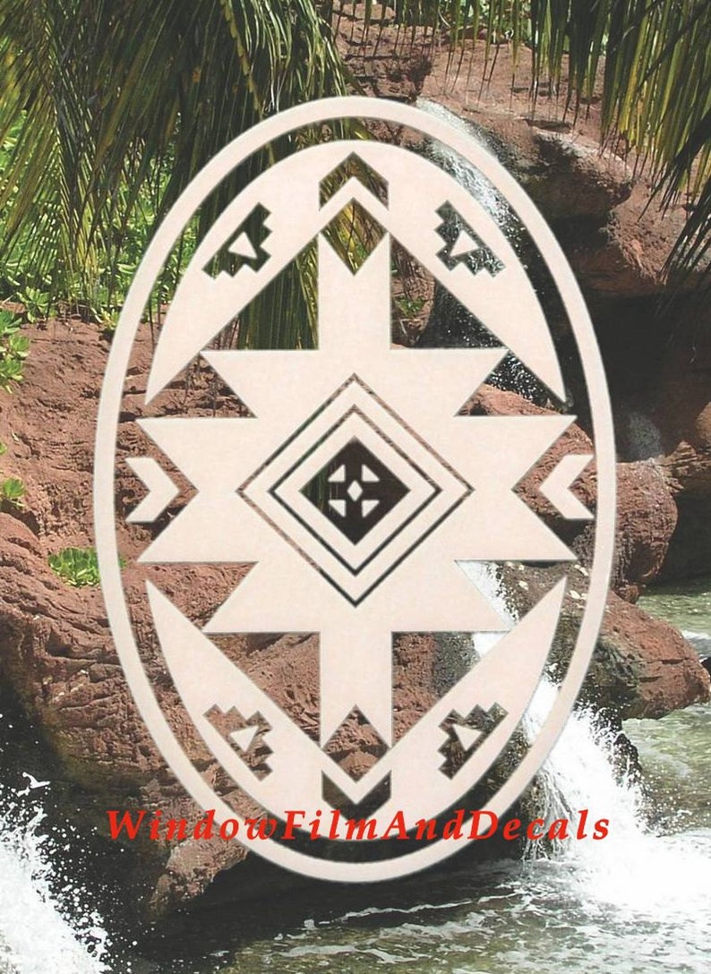 Native Oval Static Cling Window Decal 10.5" X 16" - White W/clear ...