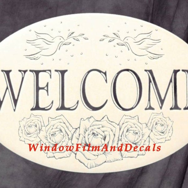 Welcome Door Decal - Etsy