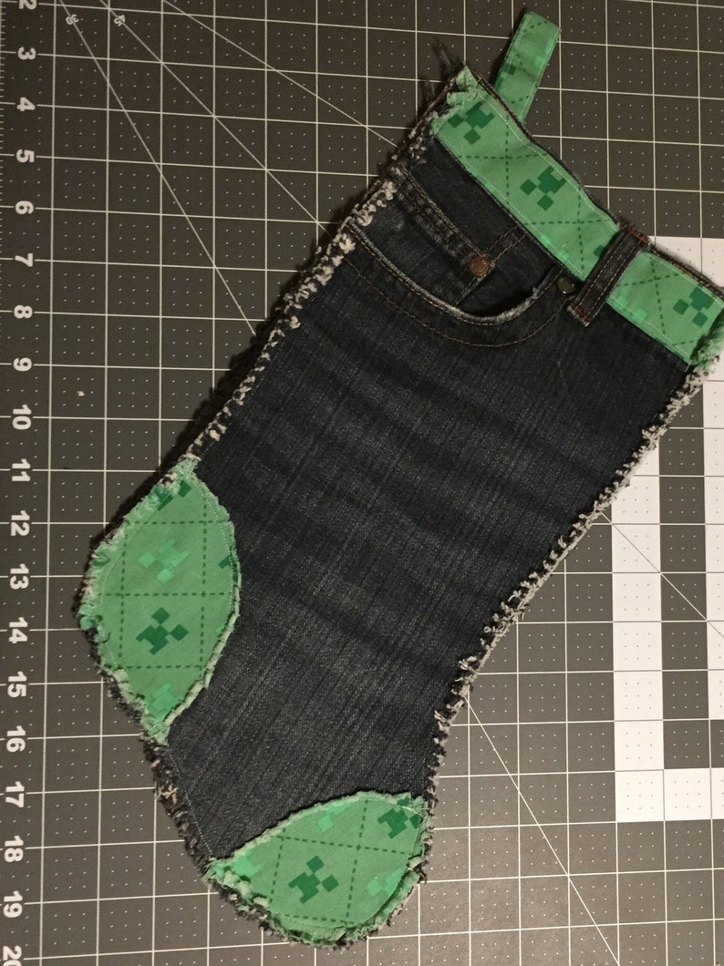 Recycled Denim Christmas Stocking - Etsy