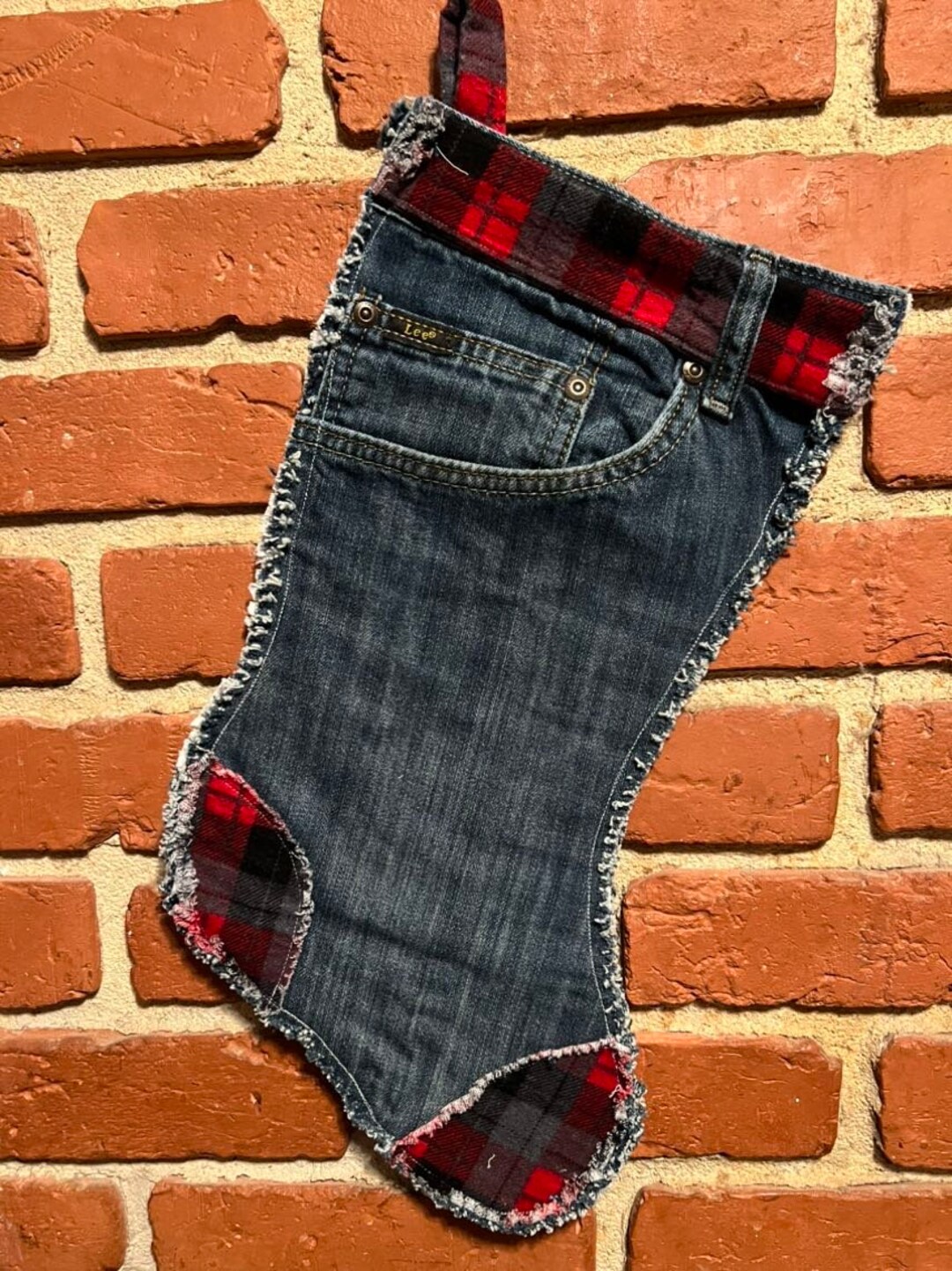 Recycled Denim Christmas Stocking - Etsy