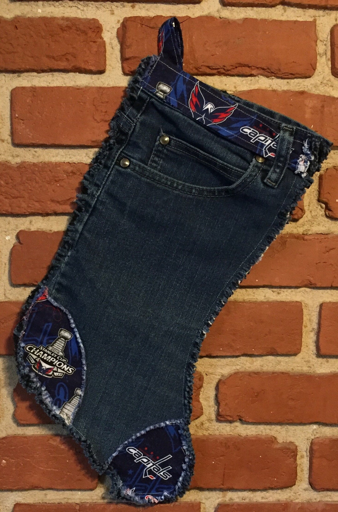 Recycled Denim Christmas Stocking - Etsy