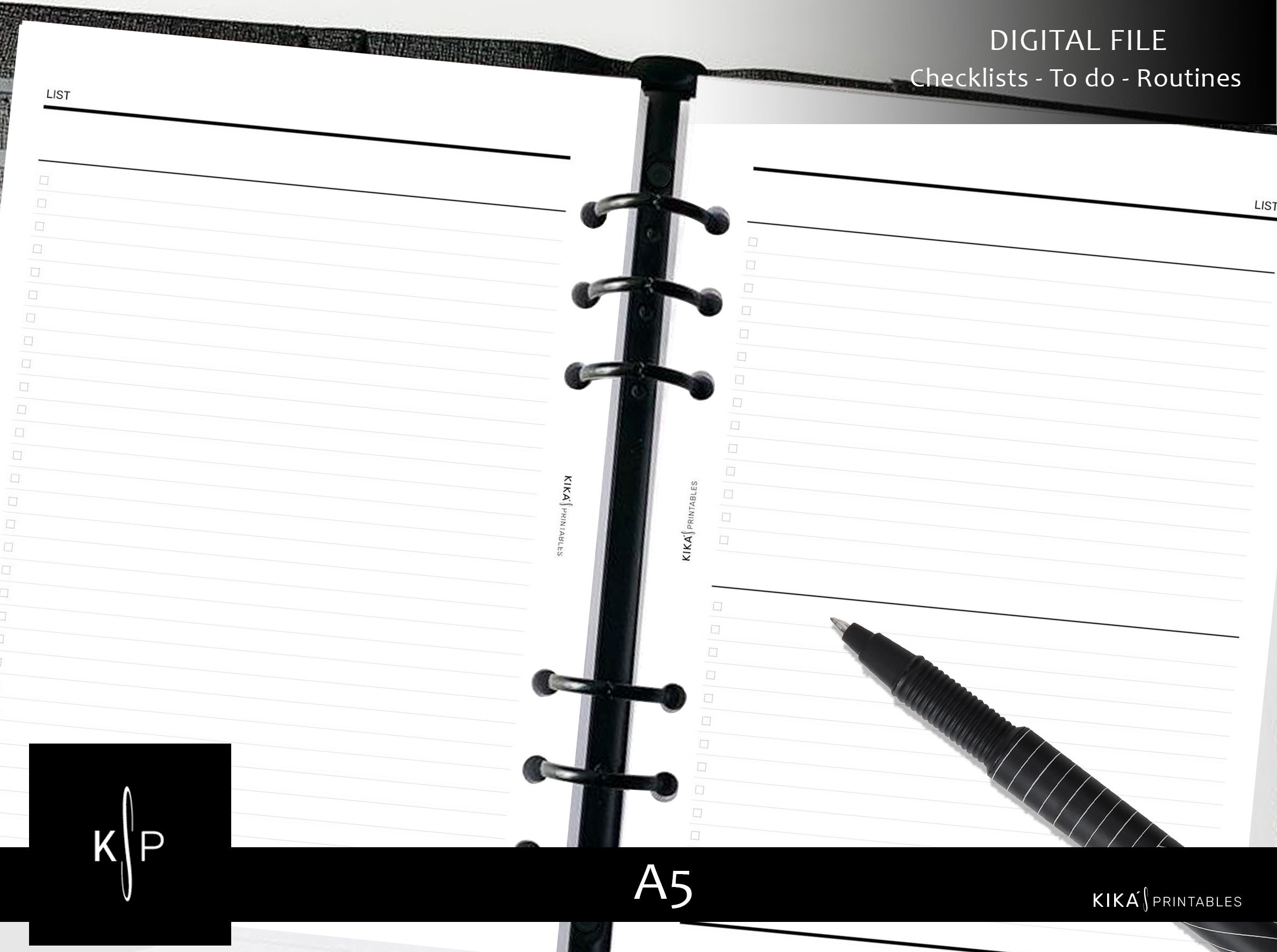 A5 Printable - Minimal to Do List Planner Inserts | 3 Different Options ...