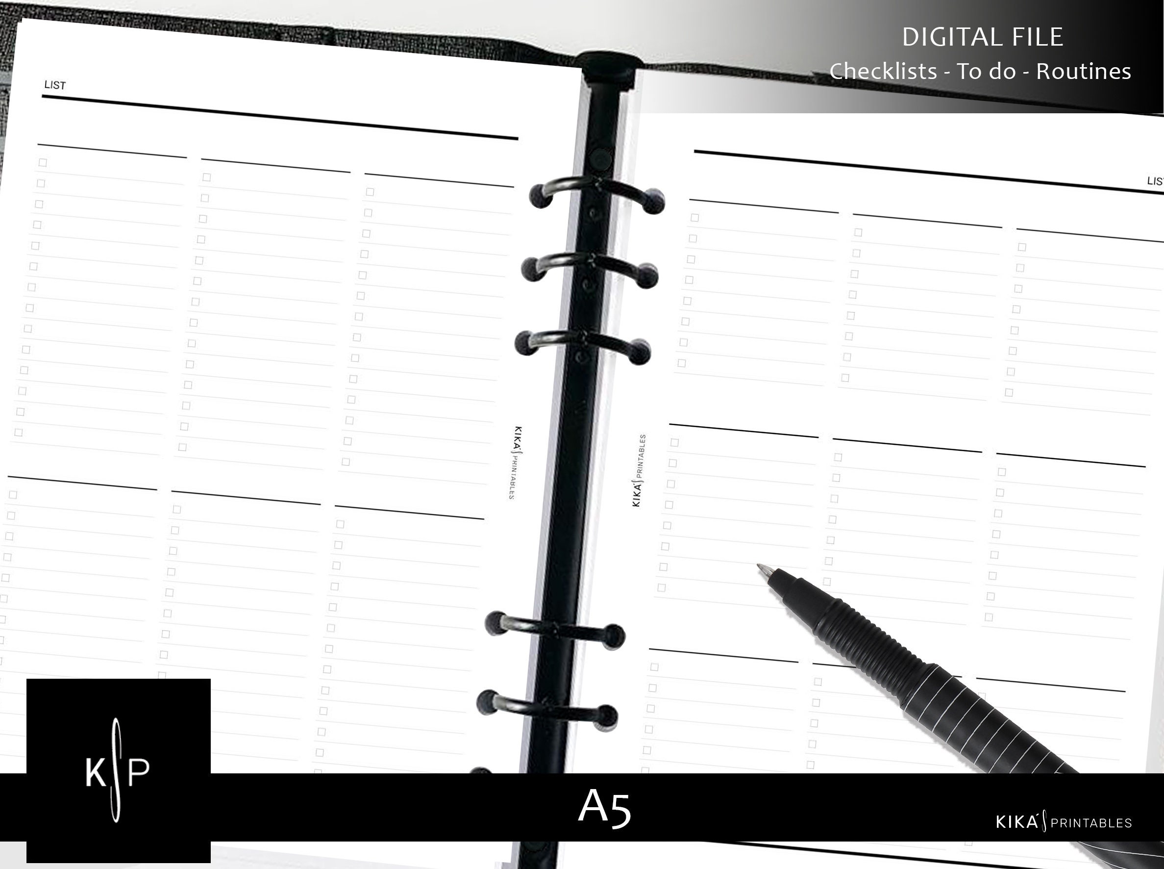 A5 Printable - Minimal to Do List Planner Inserts | 3 Options, 3 ...