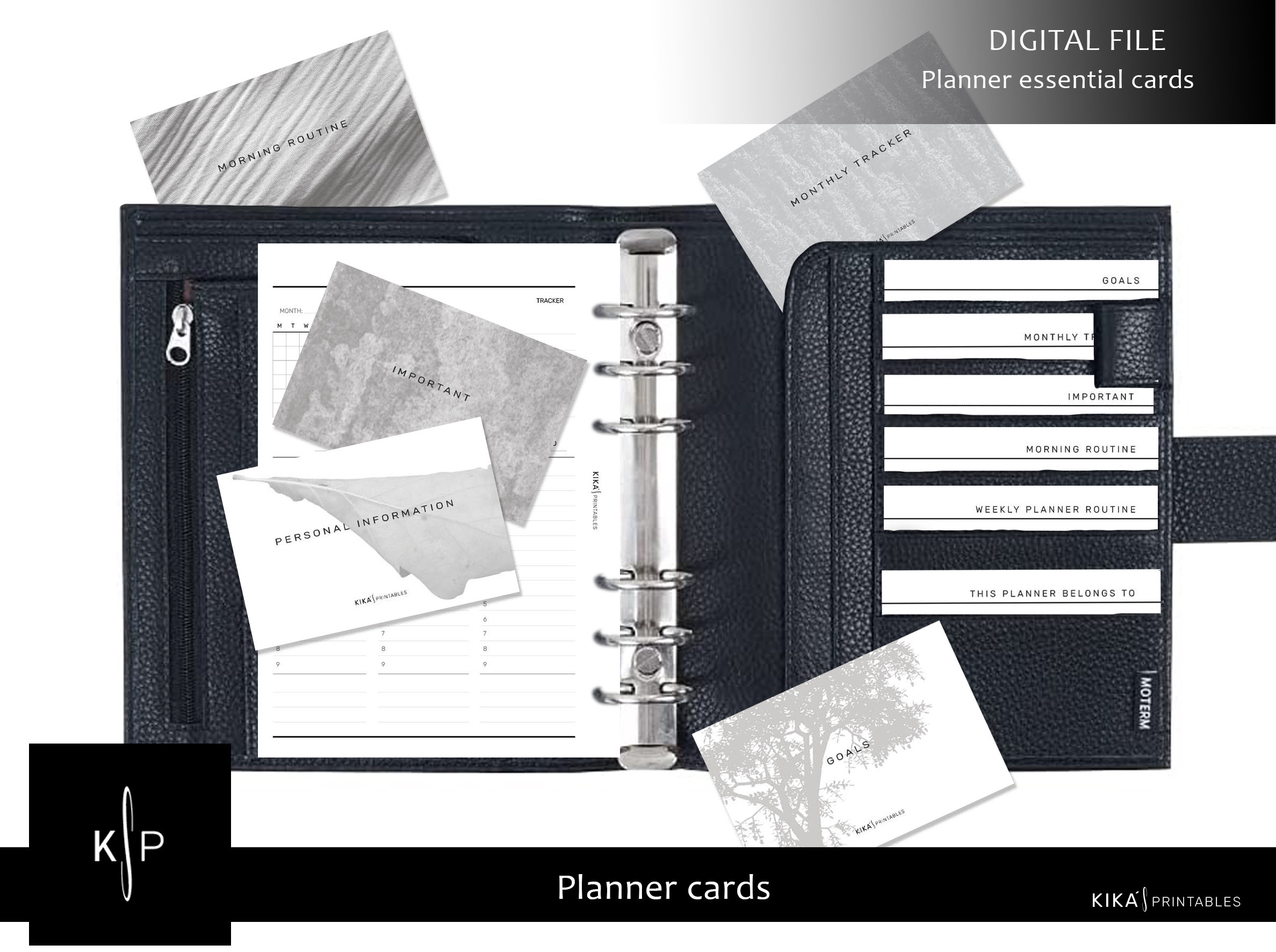 Printable Planner Cards | Functional Planner Deco | Journaling Planner ...