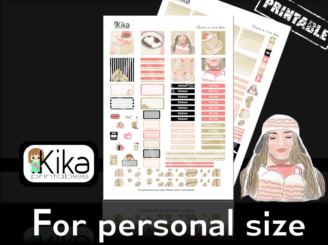 Winter Coffee Weekly Planner Set PRINTABLE | Perfect for Filofax, Kikki ...