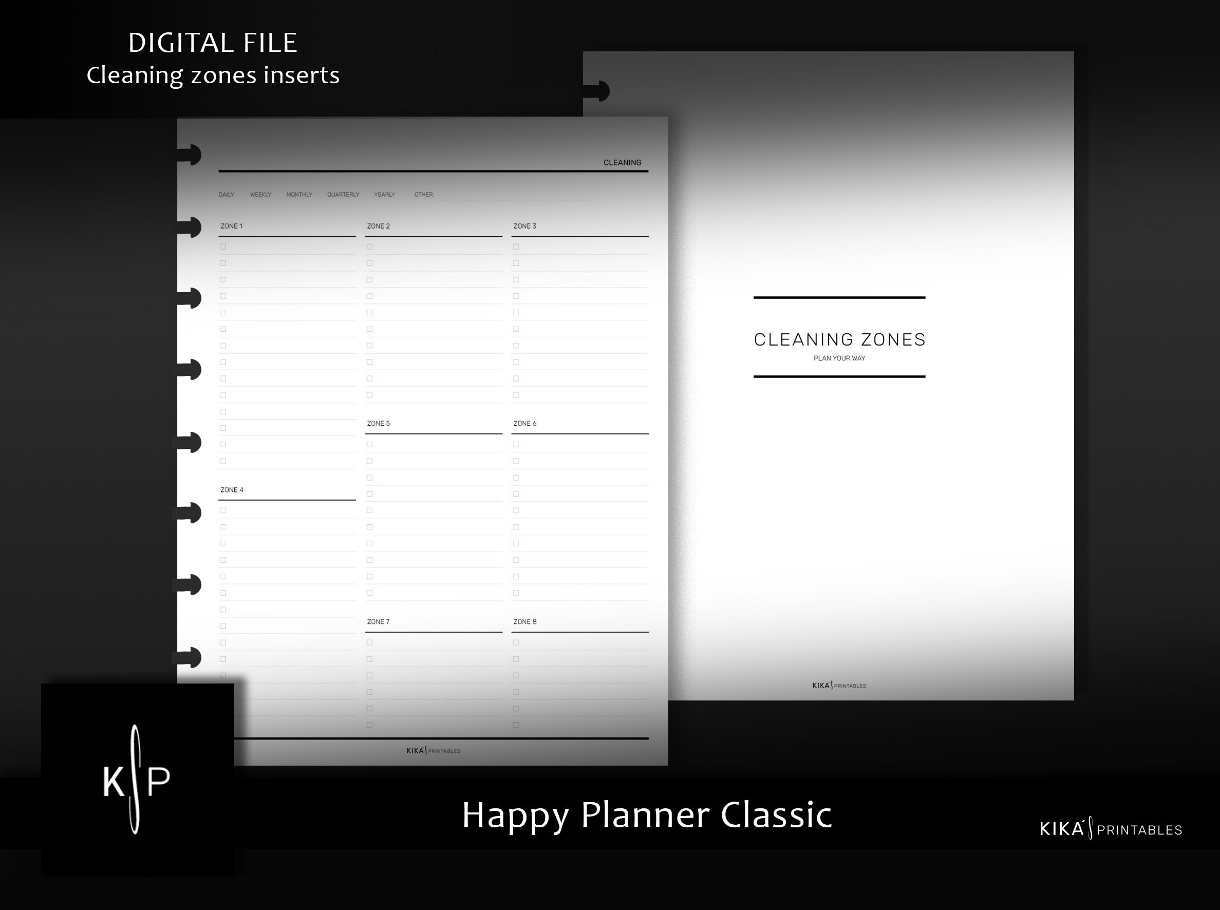 Zone Cleaning Printable Happy Planner Classic Size | Minimal Cleaning ...