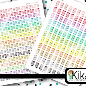 Phone Planner Sticker PRINTABLE | Cell Phone Kawaii Stickers Perfect ...