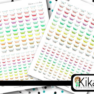 Bubble Bath Planner Sticker PRINTABLE | Bath Time Kawaii Stickers ...