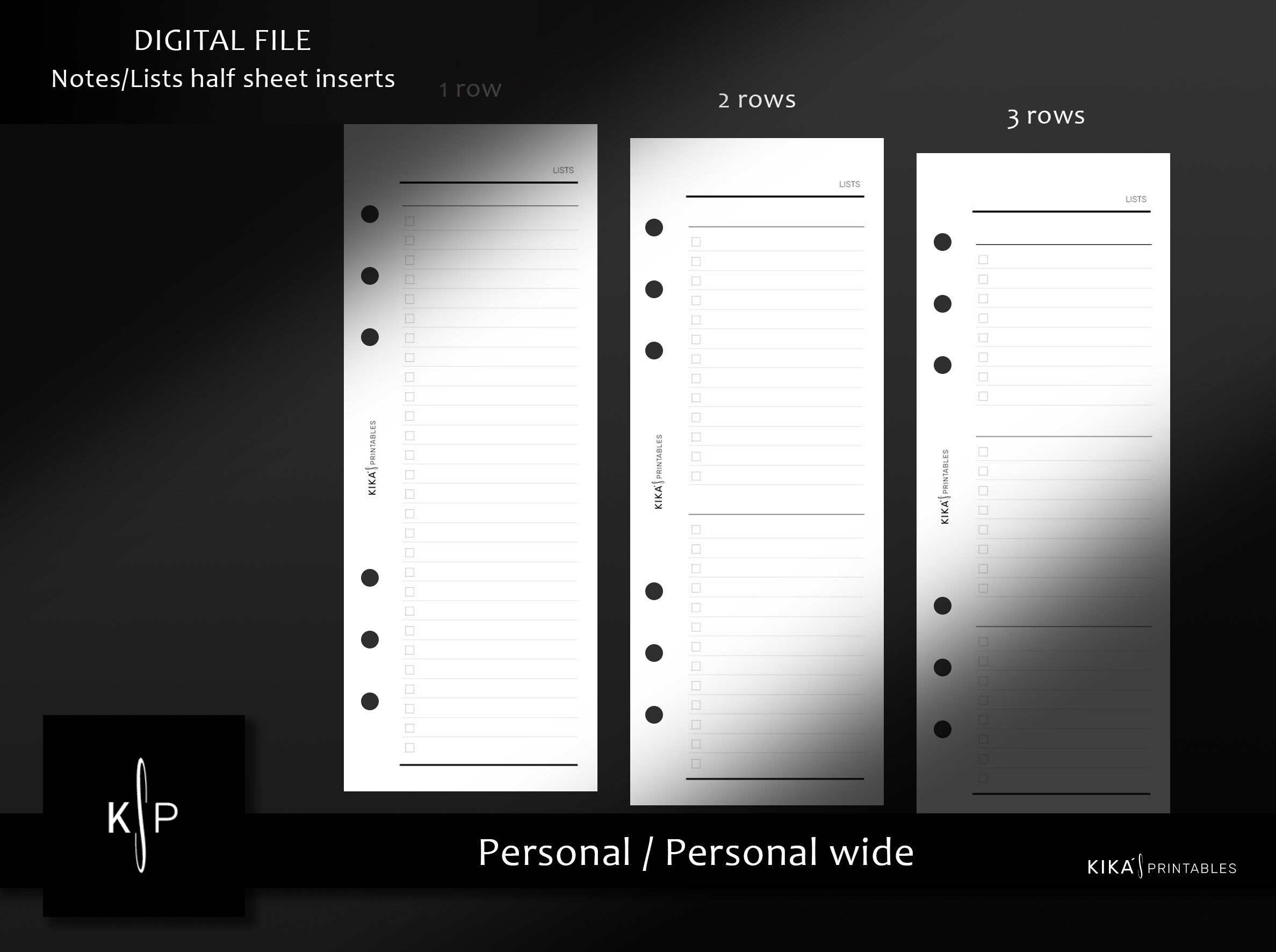 Printable to Do List Planner Inserts | Personal / Personal Wide Size ...