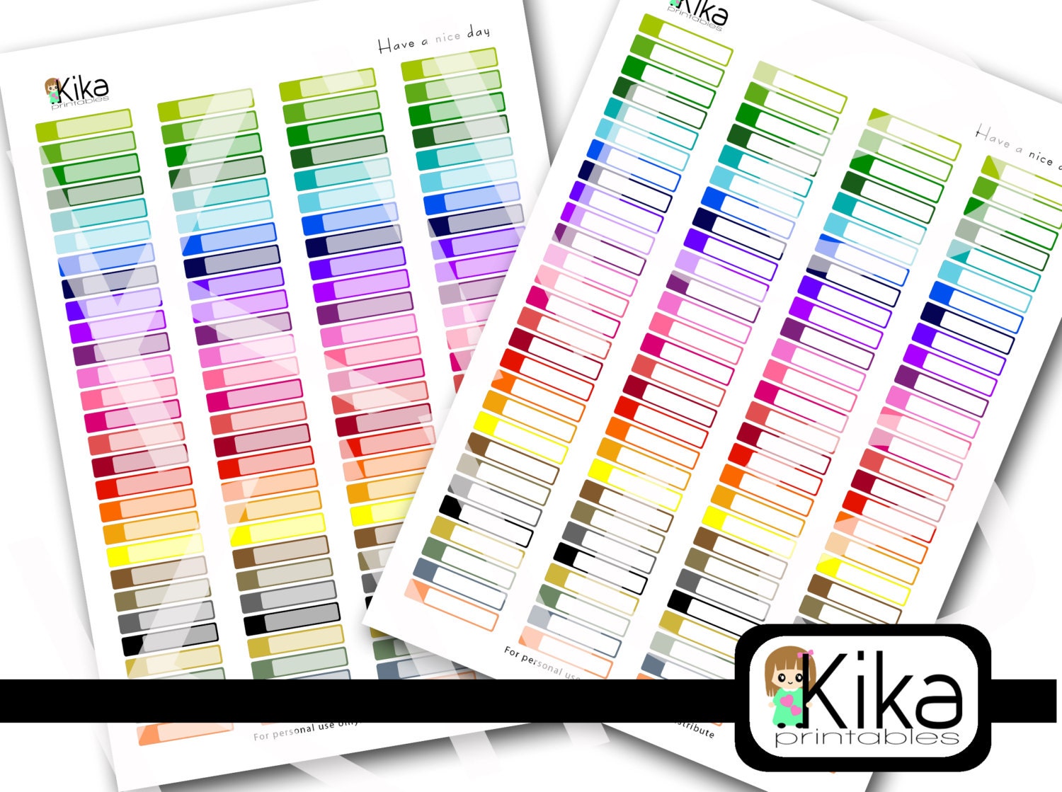 Colorful Appointment Labels PRINTABLES Appointment Boxes for - Etsy