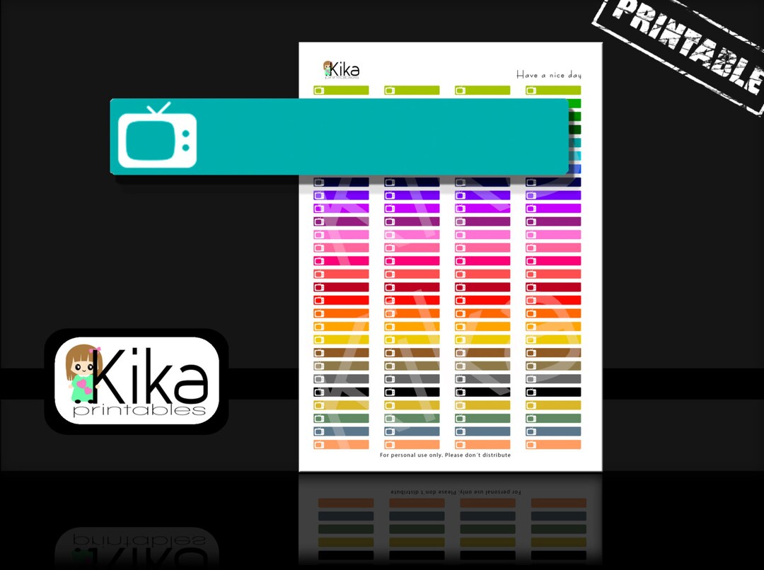 TV Show PRINTABLE Stickers | Television Planner Labels for Filofax ...