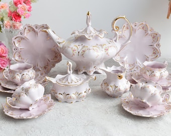 Pink China Tea Set - Etsy