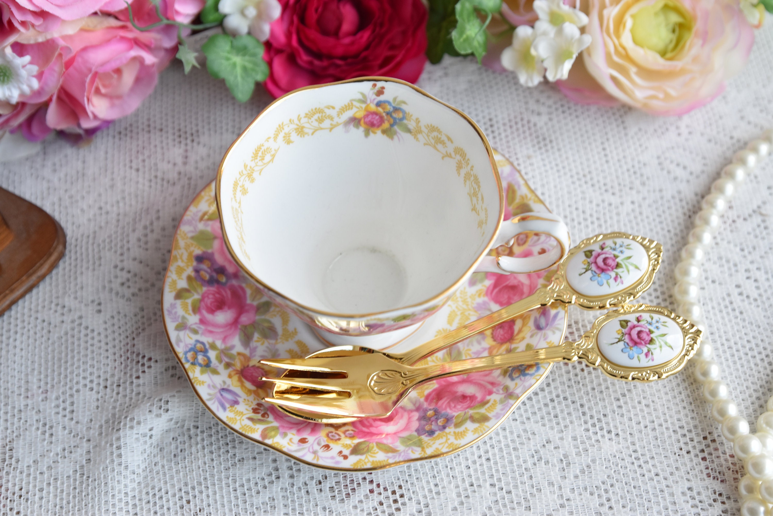 Vintage Inspired Fork and Spoon Set Teaspoon Set for Tea - Etsy