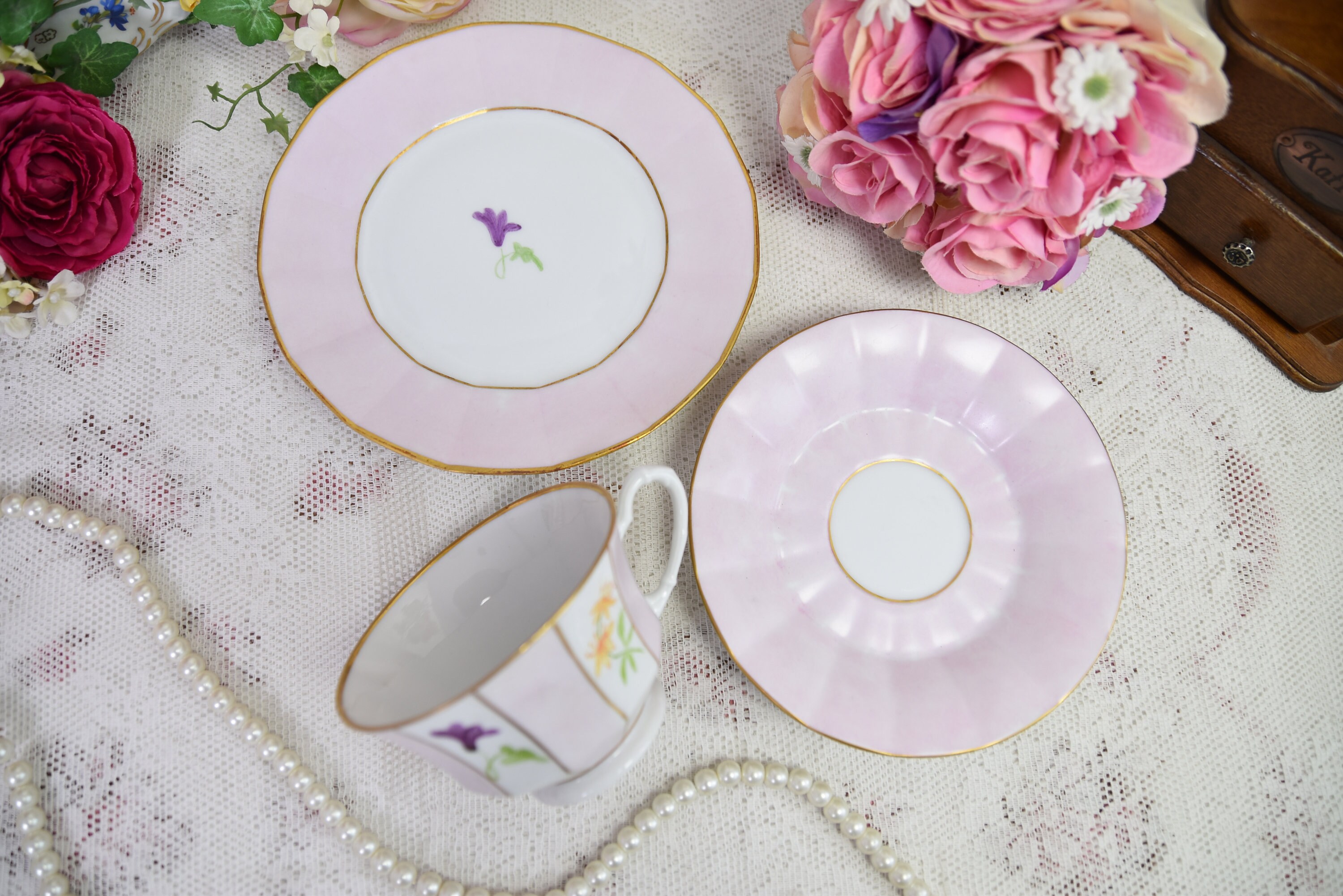 German Tea Cup Flower Tea Cup Set Furstenberg Germany Flower - Etsy