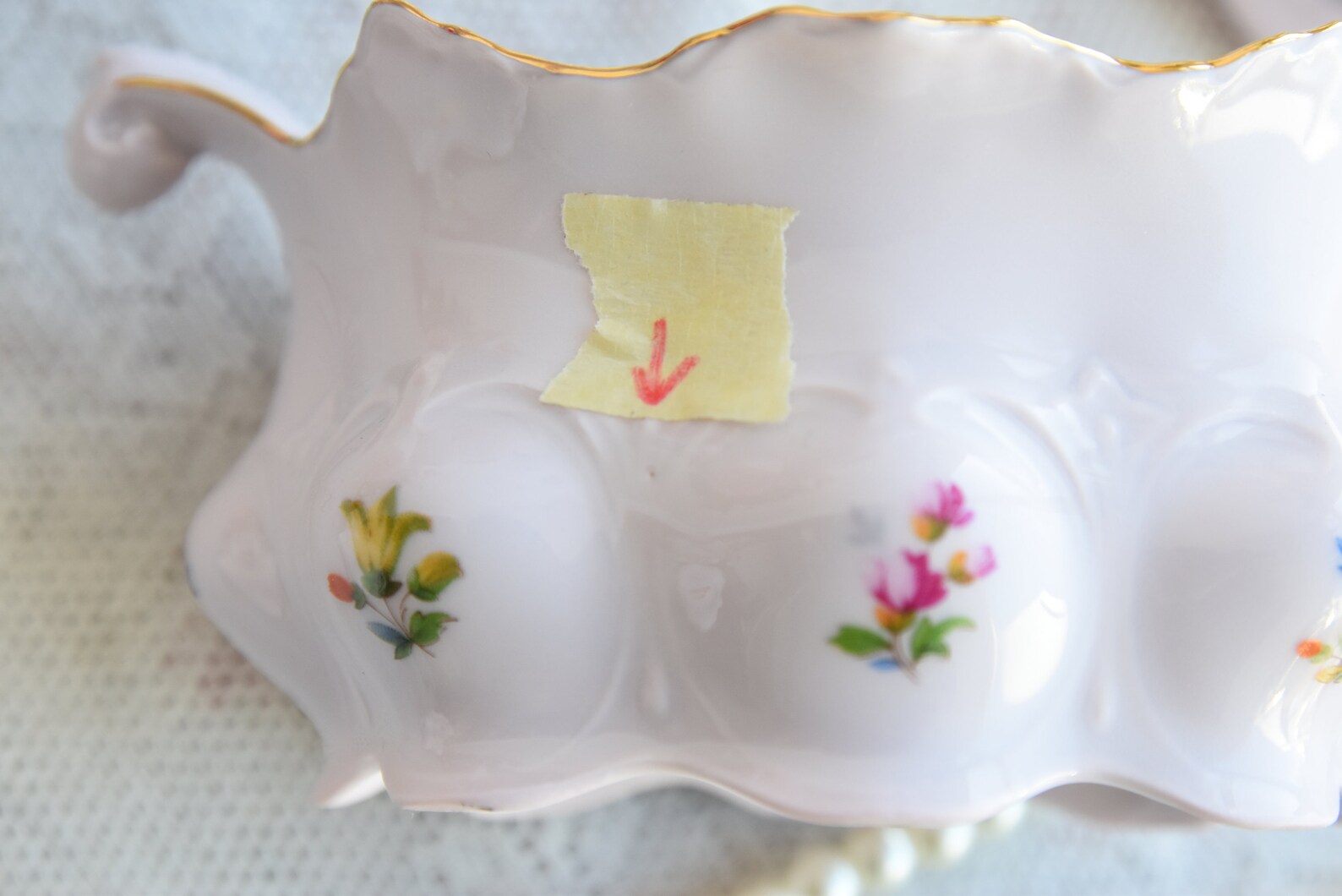 Vintage Pink China Tea Set, Pink Porcelain Tea Set With Tea Pot, Floral ...