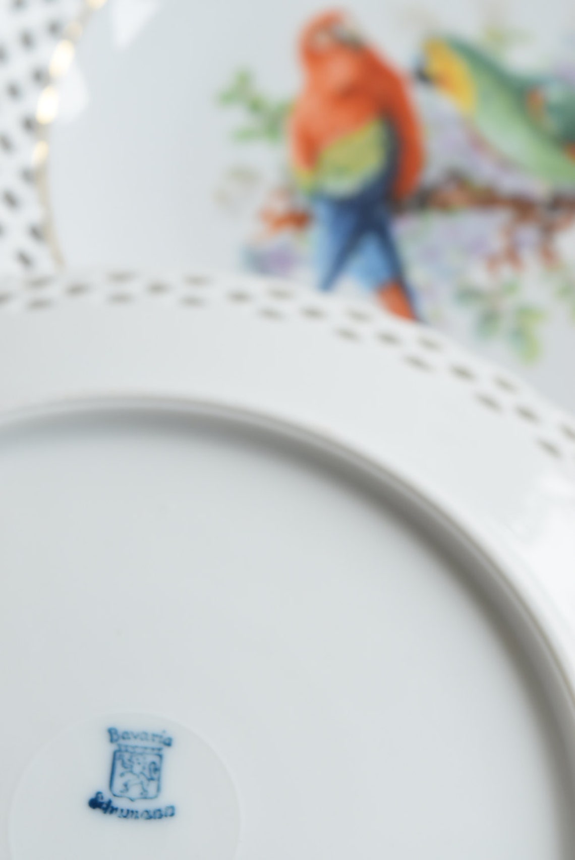 Plate vintage perfored plate Schumann Bavaria Germany dessert | Etsy